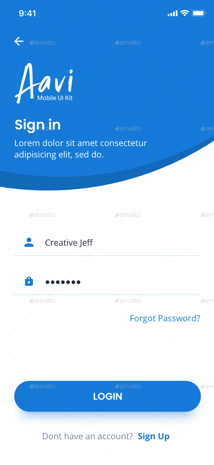 Aavi Mobile App UI Kit, Web Elements | GraphicRiver
